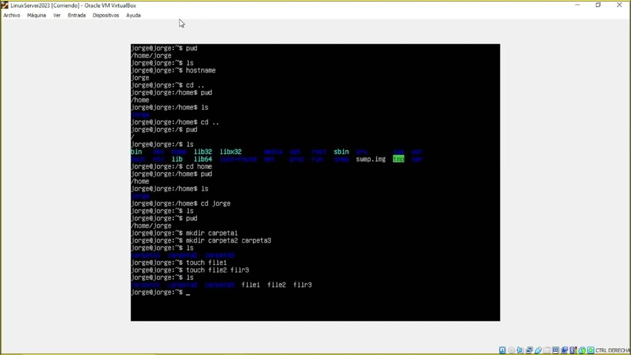 comandos Básicos Linux: cd, ls, pwd, touch, mkdir, hostname - YouTube