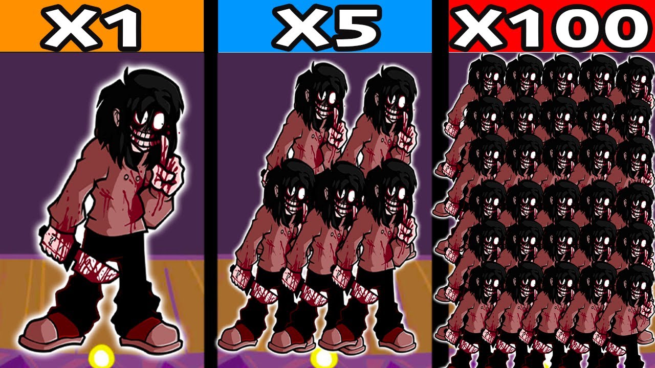 FNF Jeff the killer X100 | Character Test Gameplay vs Playground - YouTube
