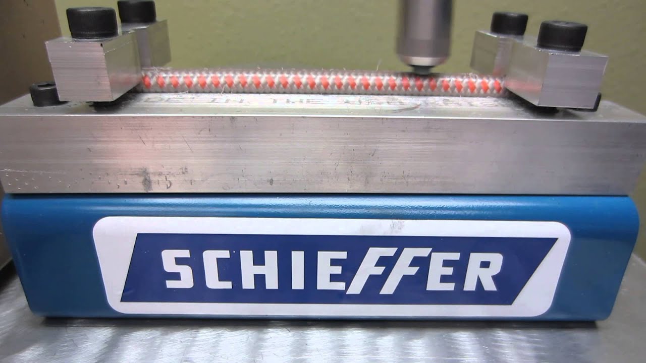 Taber Industries 5750 linear abrader - schieffer abraision test - YouTube