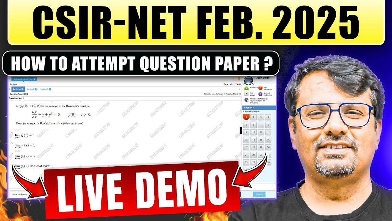 CSIR NET FEB 2025 Live Exam Demo| How to Attempt Paper ? | Live Demo By ...