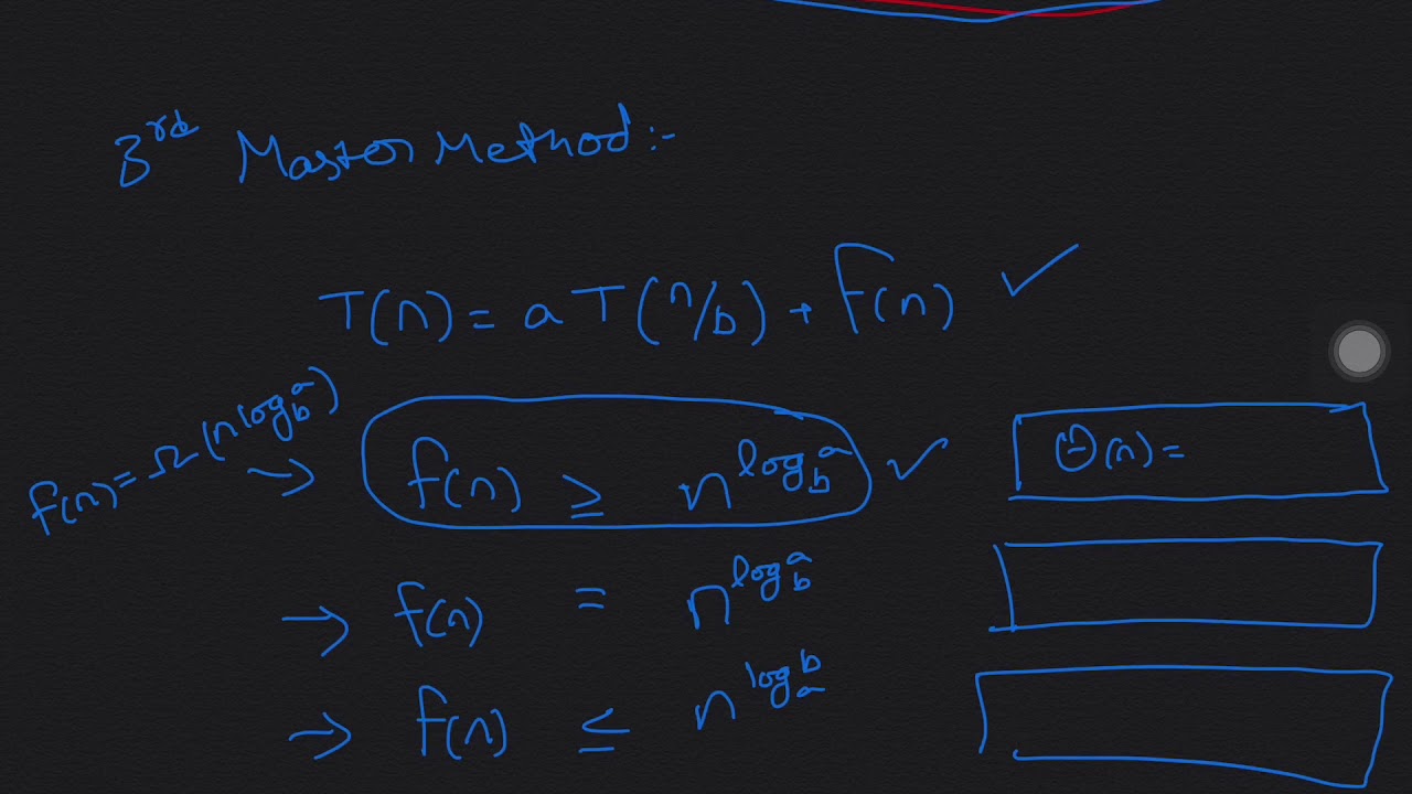 Recursion Solving Using Master Method Youtube