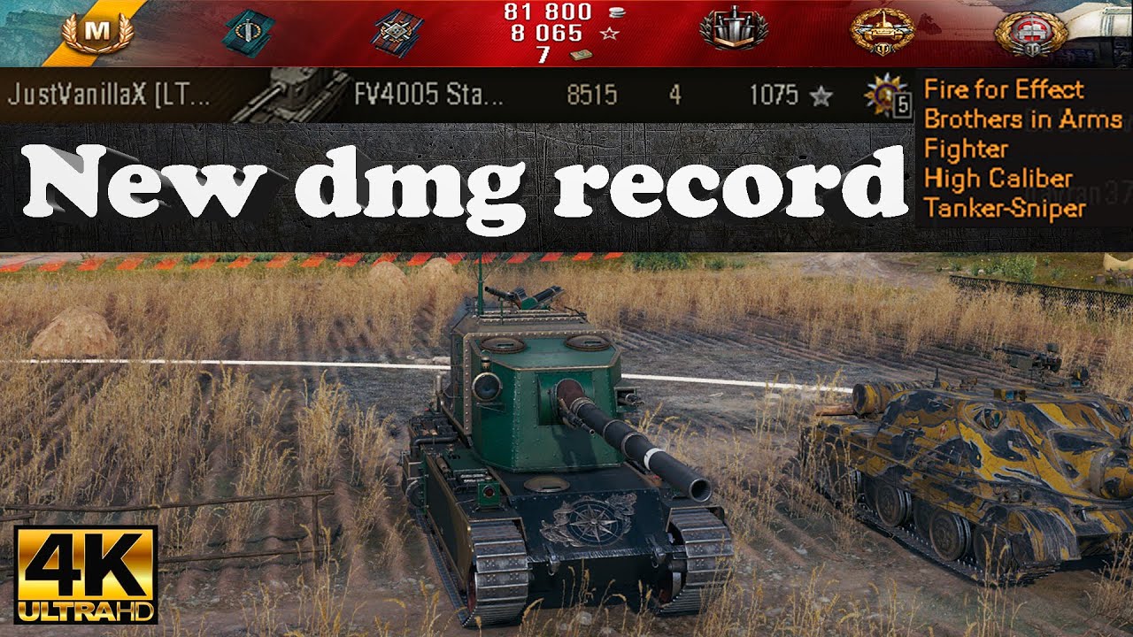 FV4005 Stage II video in Ultra HD 4K🔝 New dmg record, 8515 dmg, 1075 e ...