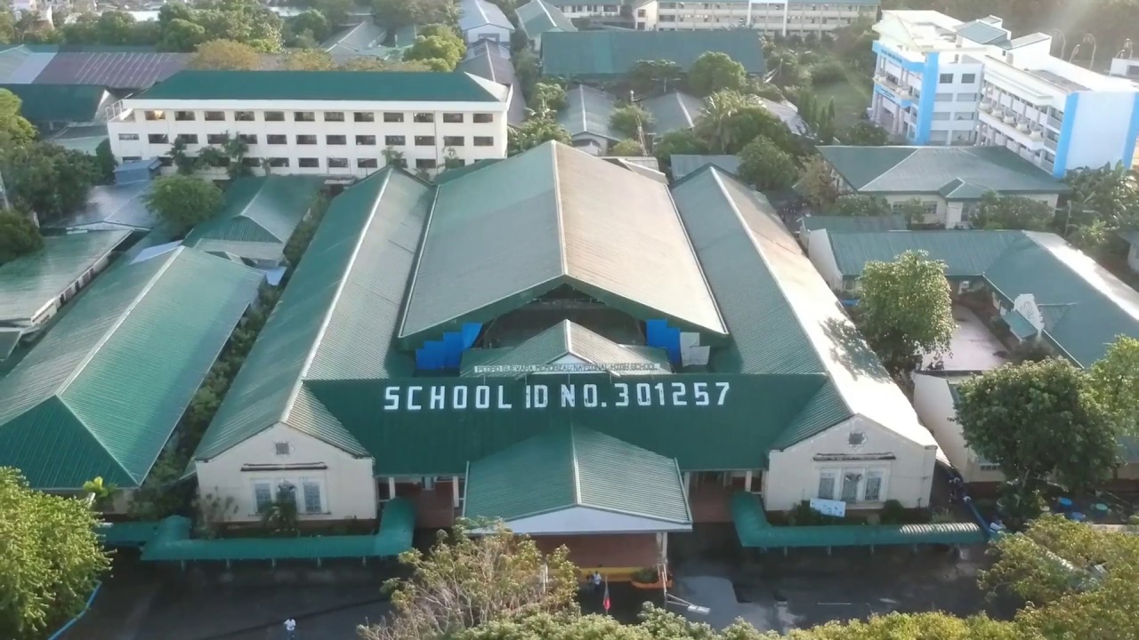 Pedro Guevara Memorial National High School in aerial Perspective - YouTube