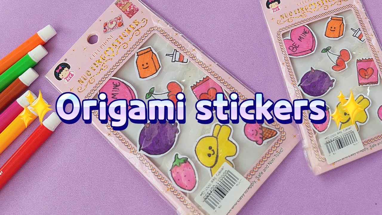 DIY ORIGAMI CUTE STICKERS// paper craft ideas - BACK TO SCHOOL CRAFT ...