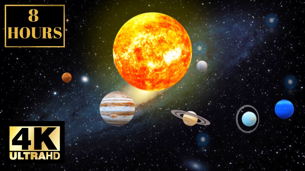 The Solar System 8 HOURS Wallpaper Screensaver Background With Relaxing ...