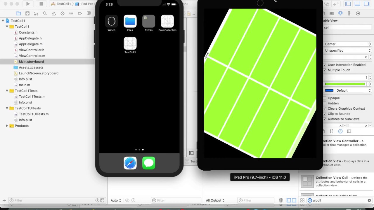 Create UICollection using storyboard in iOS 11 - YouTube