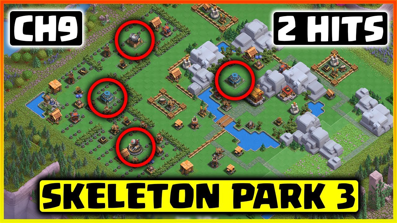 Skeleton Park Level 3 Attack Strategy | How to Attack Skeleton Park ...