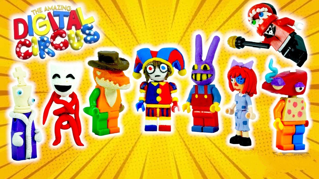 How to make AMAZING DIGITAL CIRCUS MINIFIGURES with Clay! - YouTube