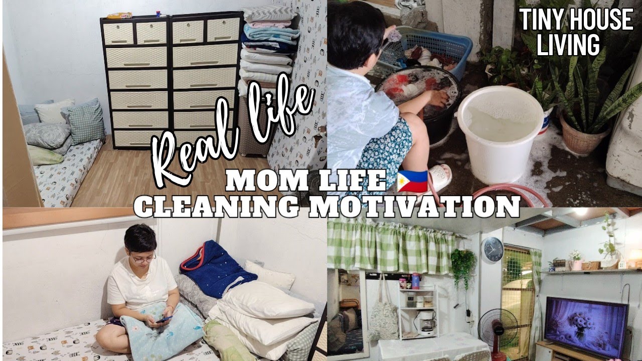 Cozy Clean with me /tiny house bedroom refresh + Laundry #cleaning # ...