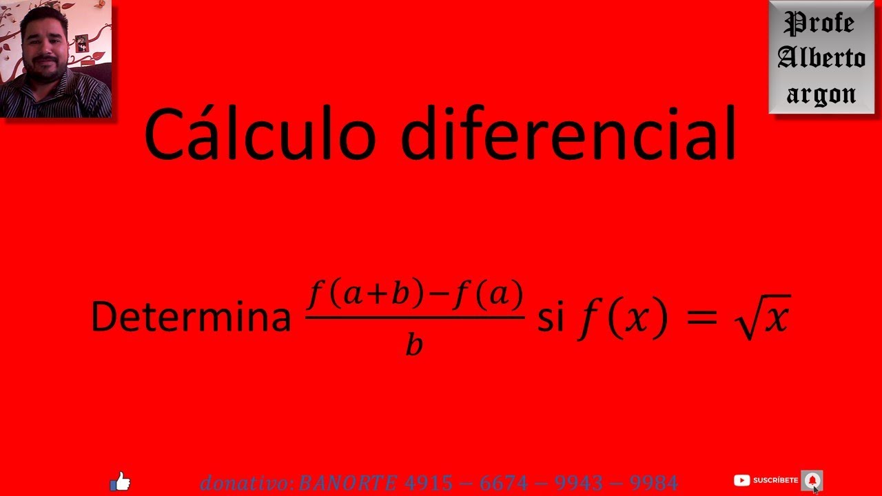 Determina 𝑓(𝑎+𝑏)−𝑓(𝑎) /𝑏 si 𝑓(𝑥)=√𝑥 - YouTube
