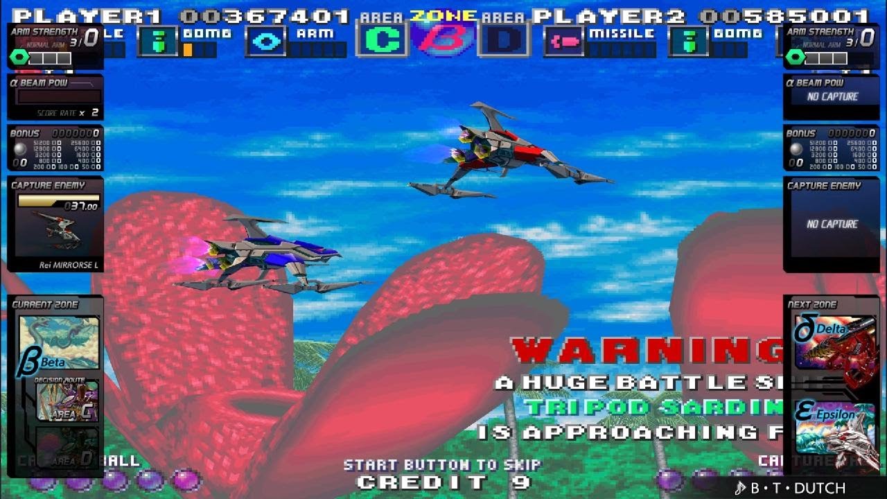 G-Darius HD TRIPOD SARDINE BOSS FIGHT - YouTube