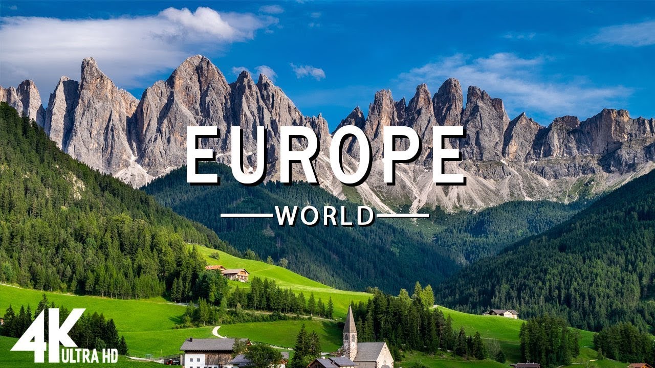 VOLANDO SOBRE EUROPA (4K UHD) - Música relajante junto con hermosos ...