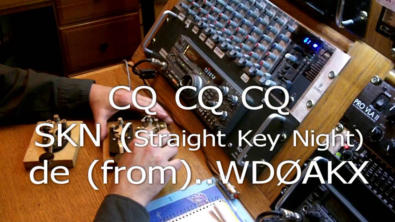 Straight Key Night 2013 UTC In The Ham Radio Shack - YouTube