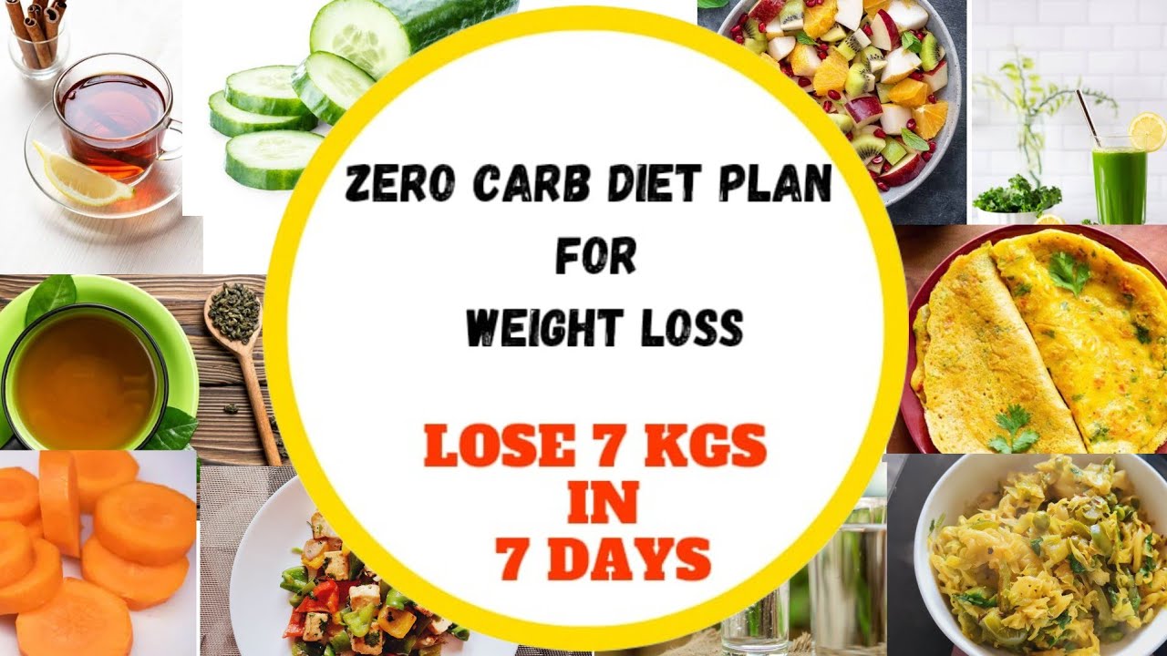 Zero Carb Diet Plan For Weight Loss | LOSE 7 KGS IN 7 DAYS | How To ...