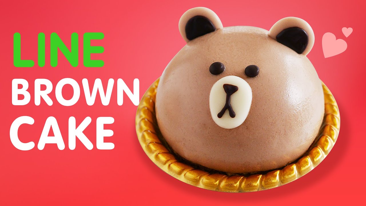귀염폭발! 라인 브라운 초콜릿 무스 케이크 만들기 | 달미인 LINE BROWN Chocolate Mousse Cake ...