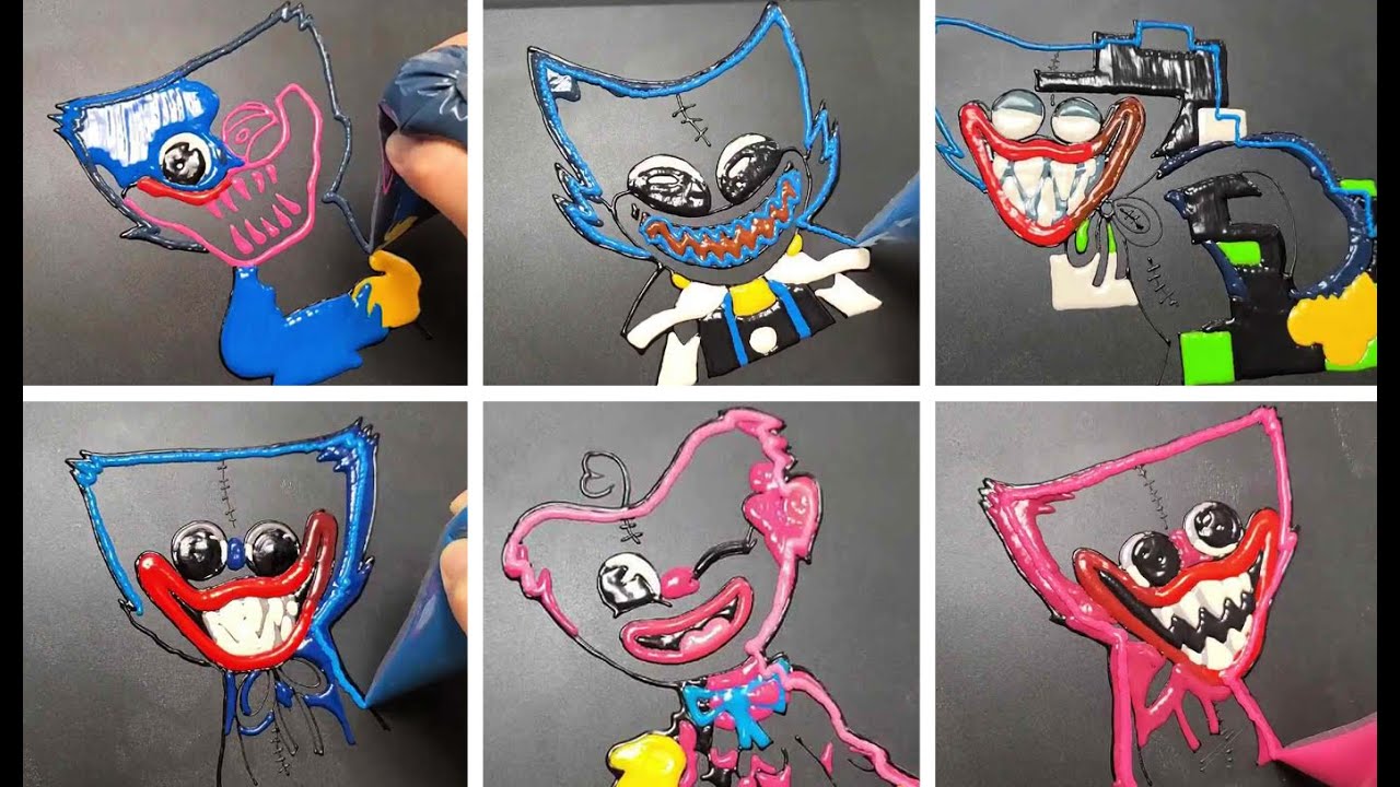 FRIDAY NIGHT FUNKIN-Pancake art Challenge/ Huggy Wuggy, Kissy Missy ...