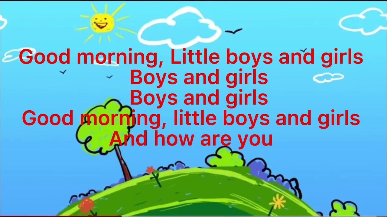 Good morning and Welcome song for kids - YouTube