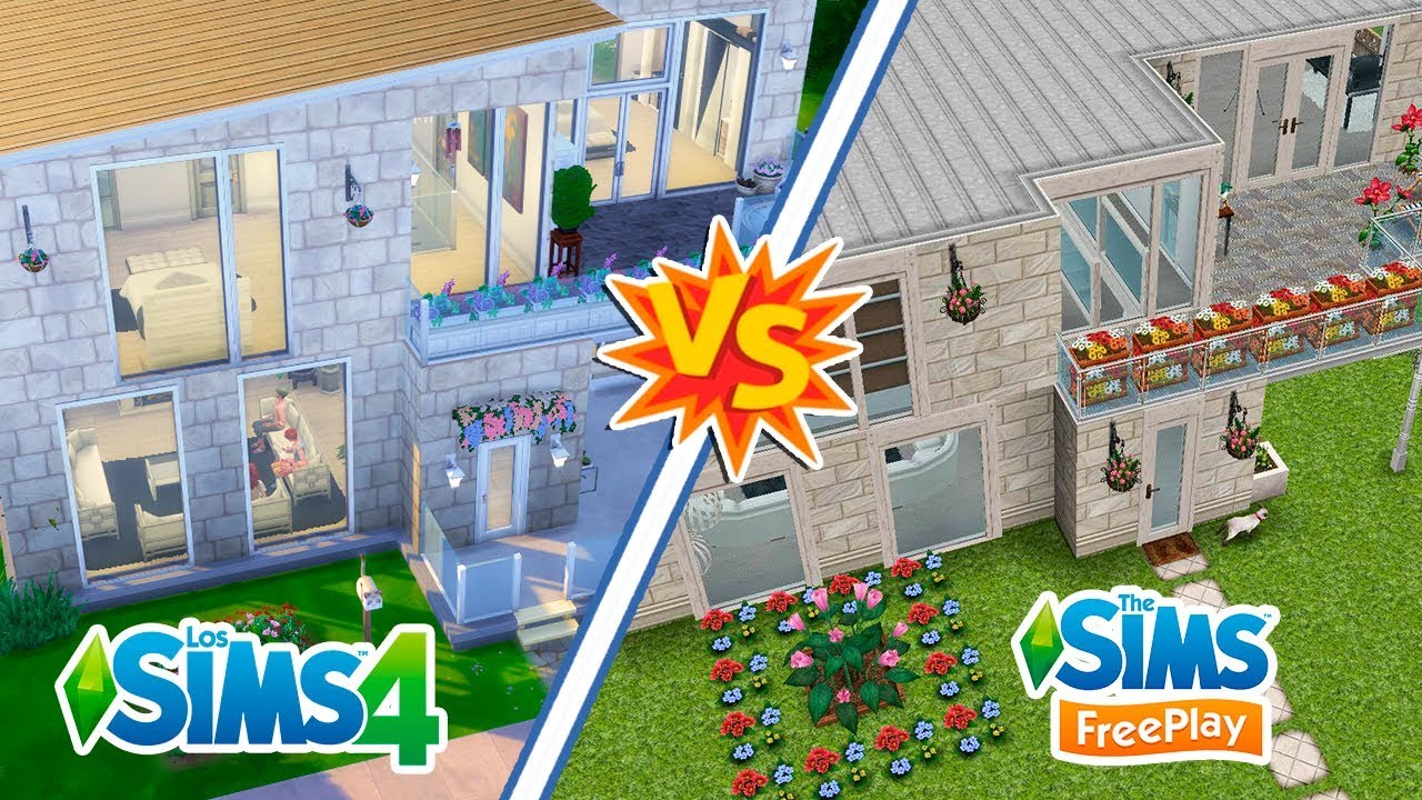 Sims 4 vs Sims Freeplay: Diferencias al crear una casa moderna con ...
