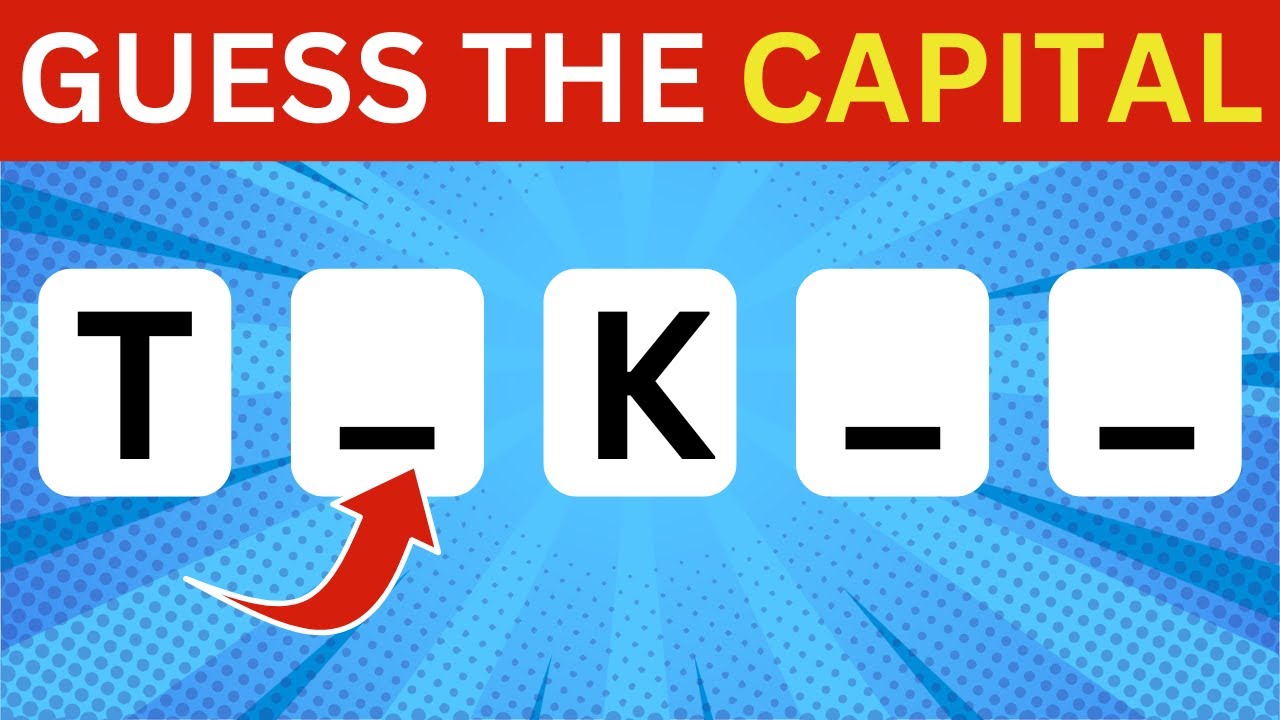 Guess The Capital Without Vowels In 5 Seconds 🚩🌎🤔 | Easy, Medium, Hard ...