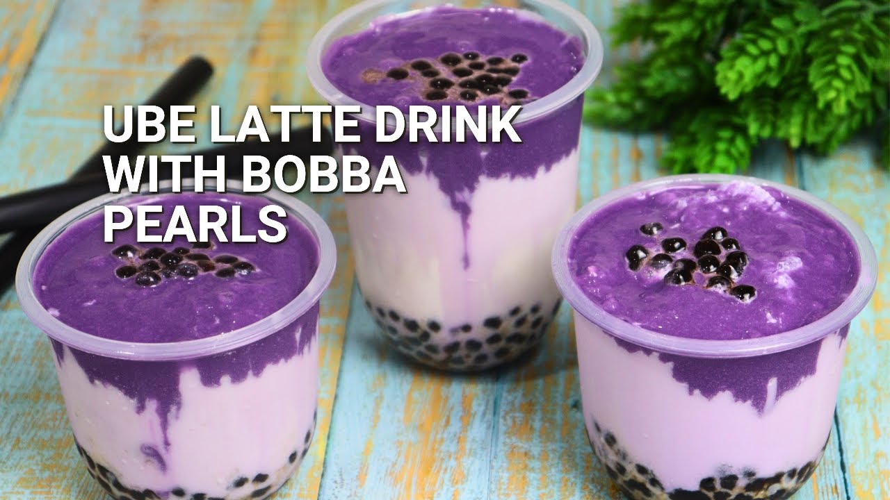 Delicious Ube Latte Bobba Pearls Recipe To Make At Home! - YouTube