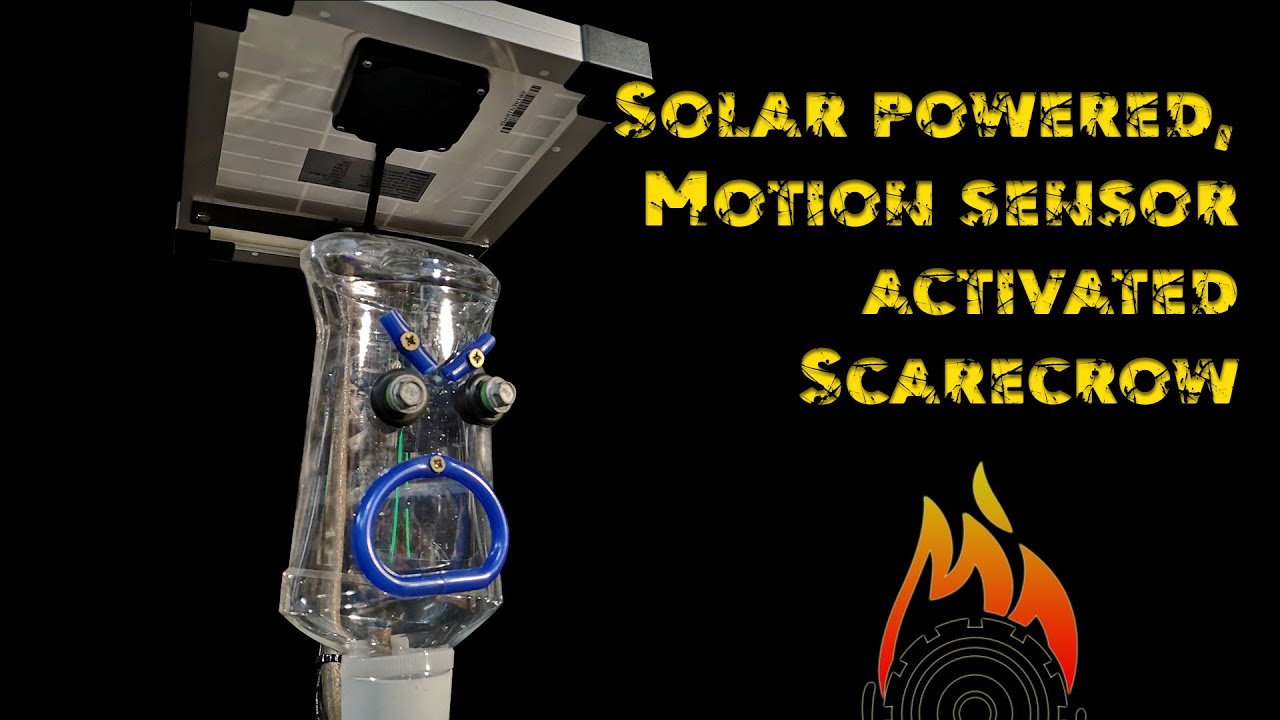 Building a solar powered, motion activated scarecrow with my 9 yearold ...