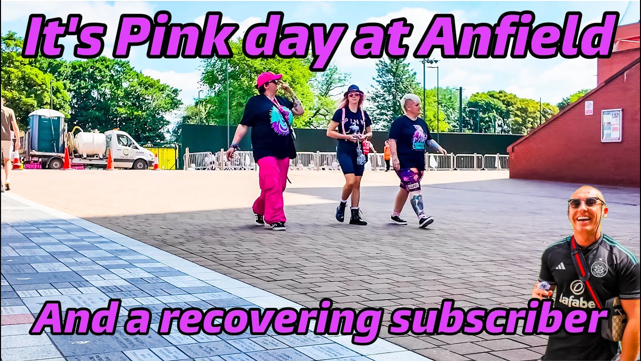 It’s Pink day at Liverpool F.C’s Anfield Stadium, I talk to a ...