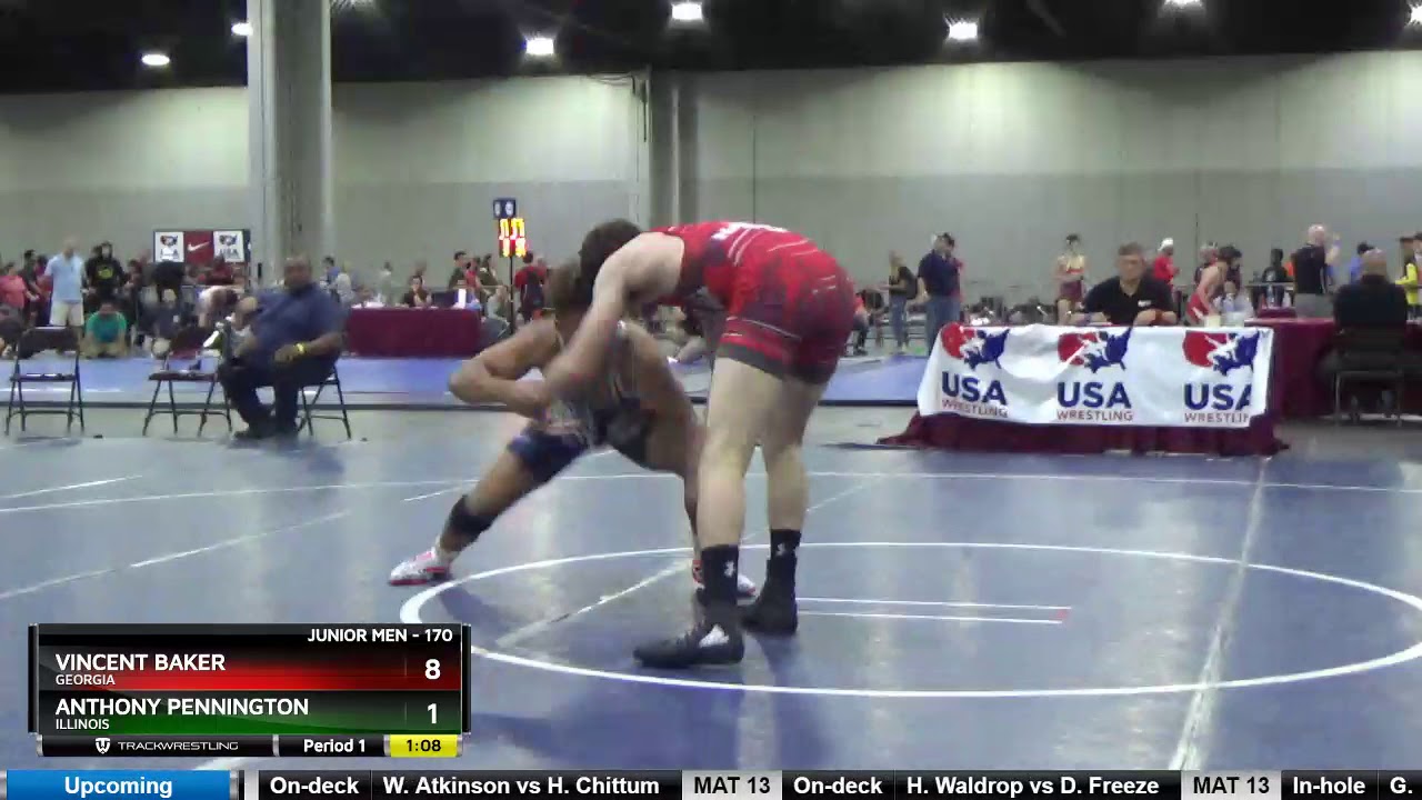 Junior Men 170 Vincent Baker Georgia Vs Anthony Pennington Illinois ...