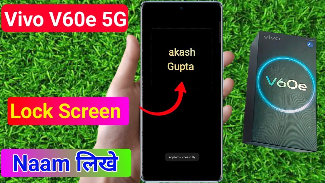 how to use lock screen name setting in vivo v60e 5g | vivo v60e lock ...