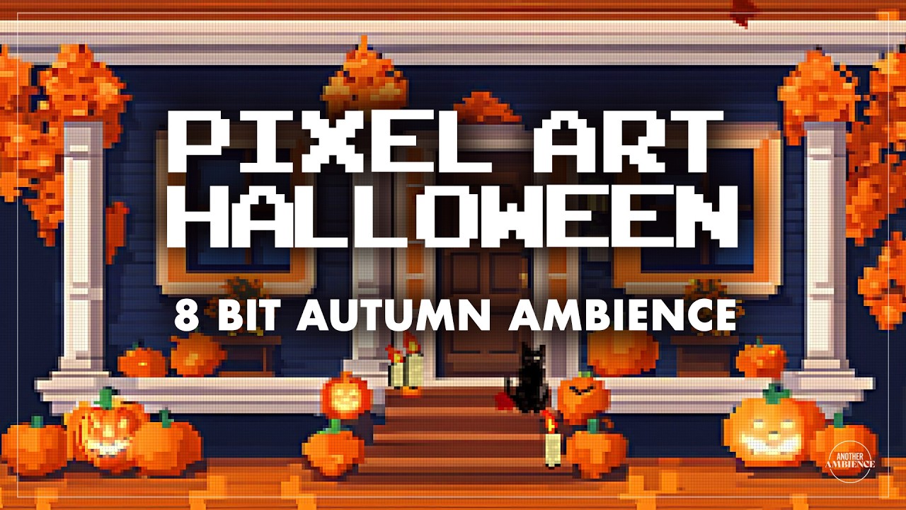 Pixel Art Halloween Ambience | 2 Hour Relaxing Synth Music + Cozy Retro ...