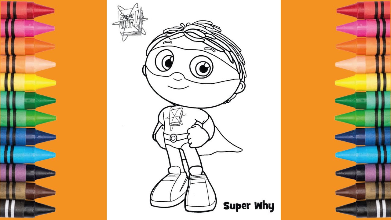 How to Colour Super Why | Cartoon Coloring with Markers | Happy ...