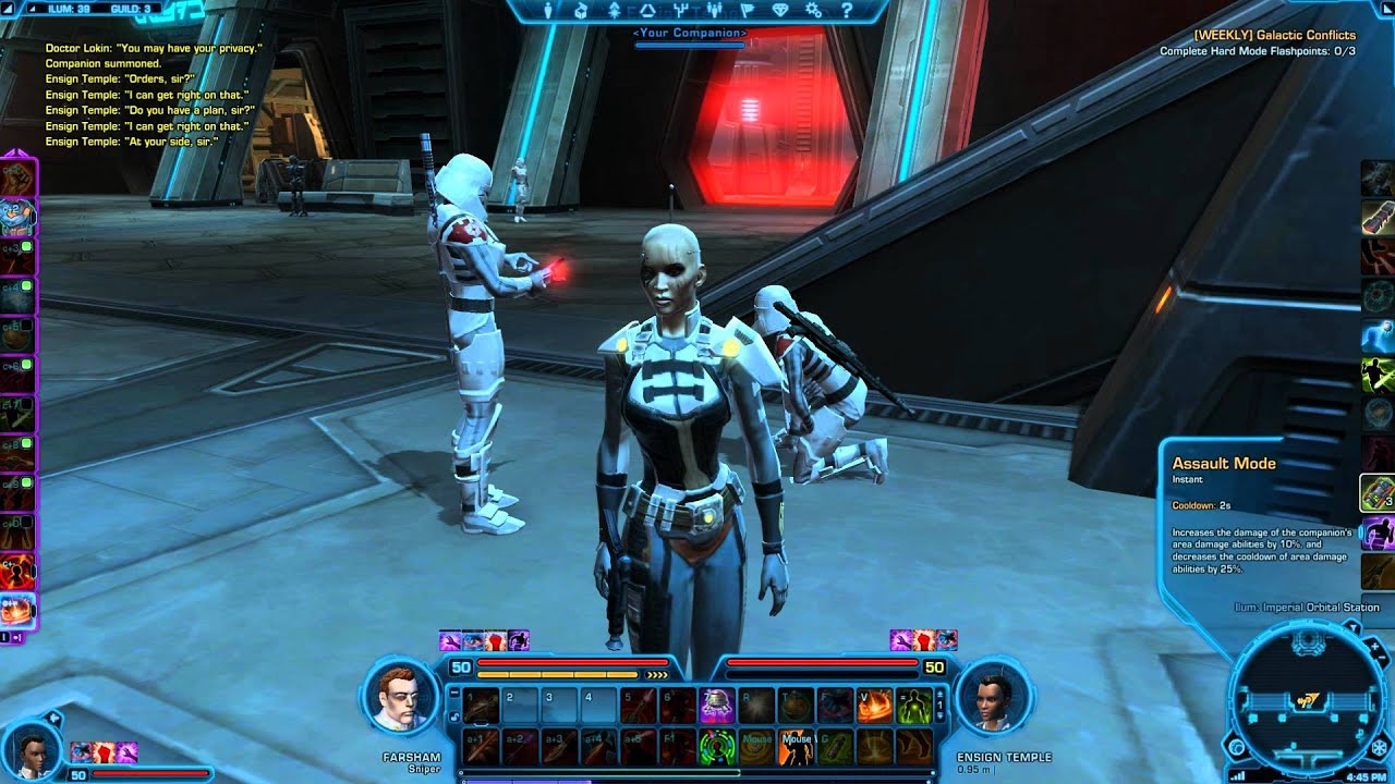 SWTOR Imperial Agent Companion Customization : Ensign Temple (Skin 8 ...