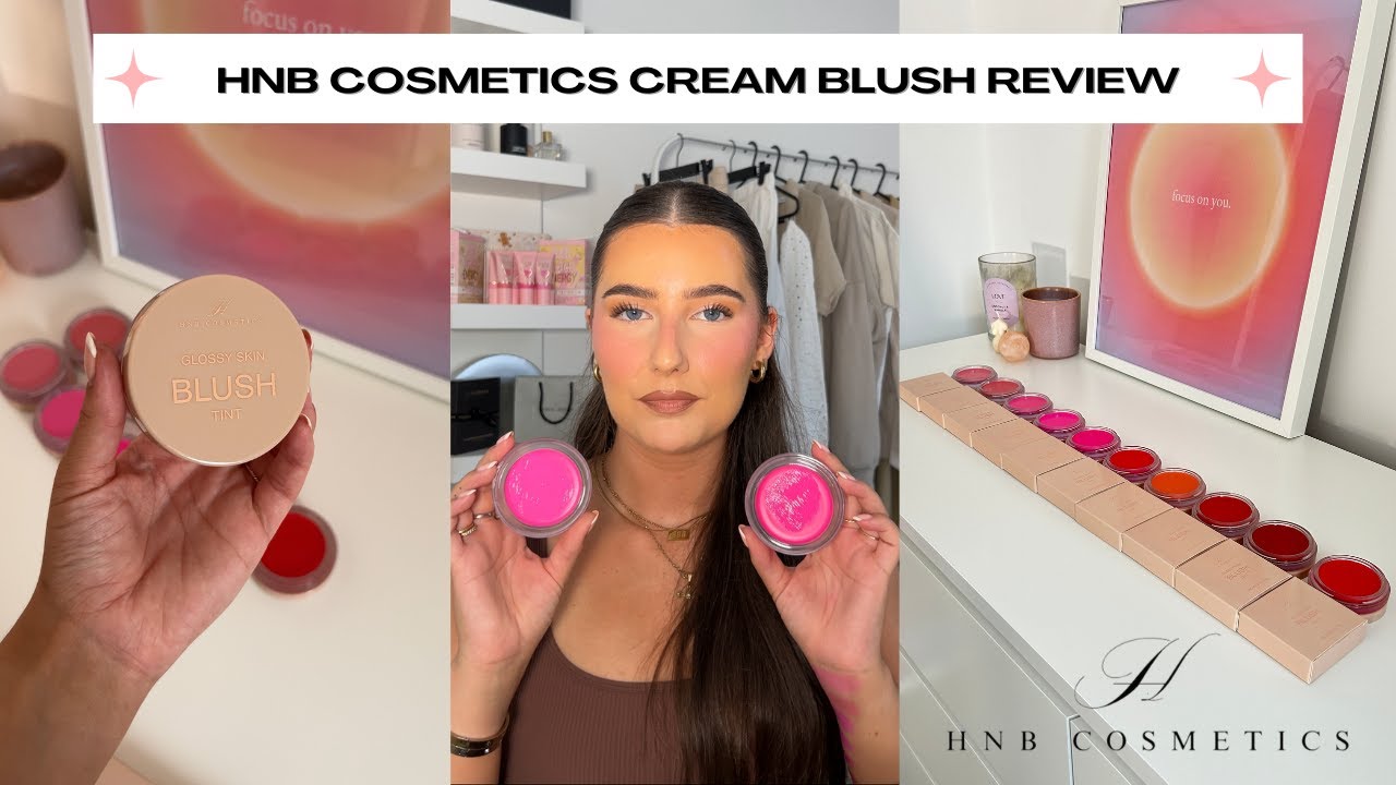 HNB Cosmetics Glossy Blush Tints swatches + review🎀 - YouTube
