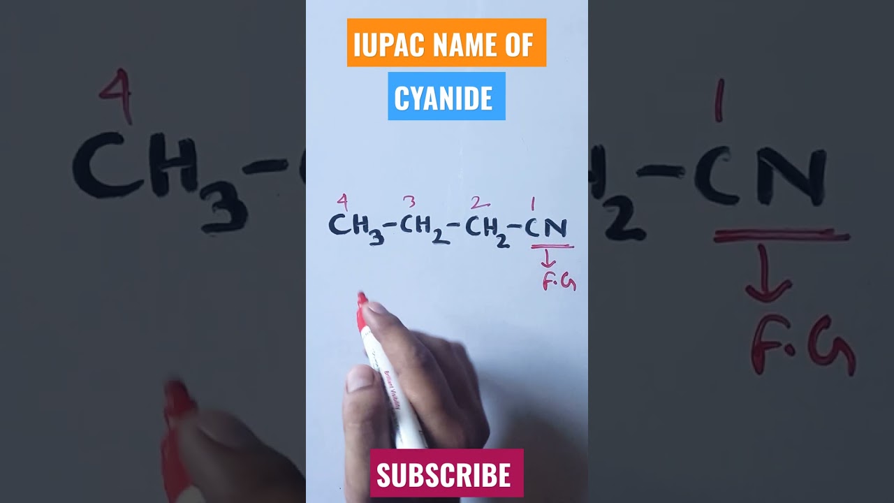 Iupac nomenclature of cyanide #shorts #youtubeshorts #chemistry #short ...