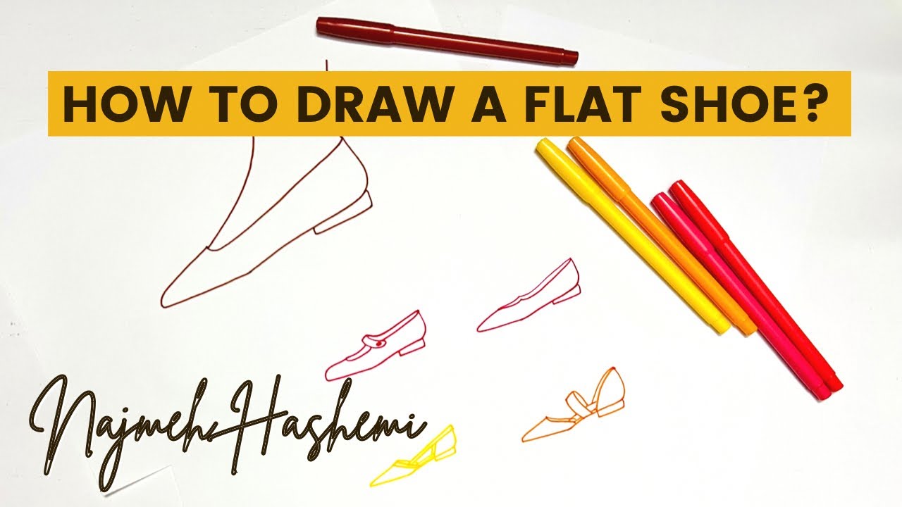 How to Draw Flat Shoes | Easy Step by Step Tutorial 🥿 - YouTube