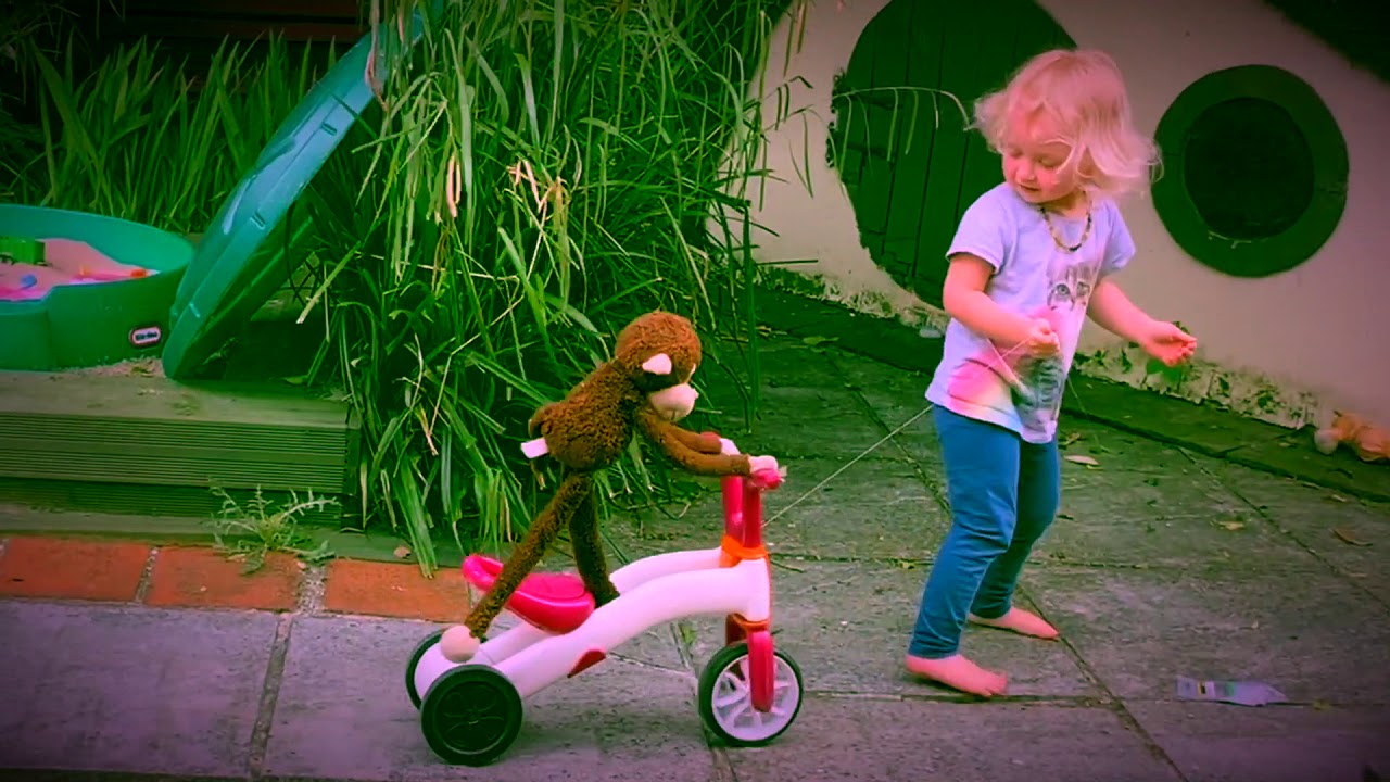 Maverick and Marvin: Marvin the Monkey comes to life and rides a bike ...