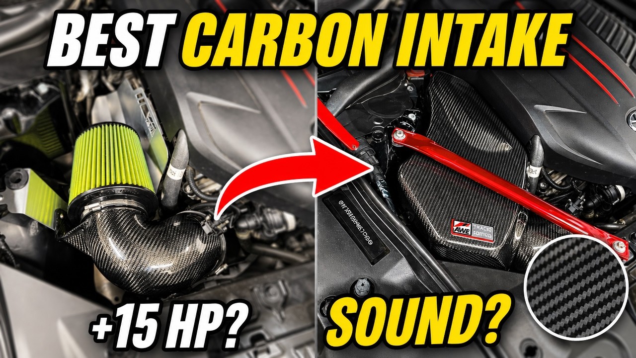 How to install Cold INTAKE Supra MK5 AWE S-Flow Carbon Intake - YouTube