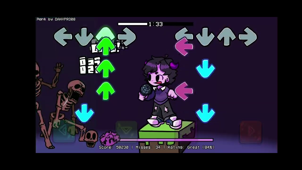 jellybean vs skeletons fnf mod android - YouTube