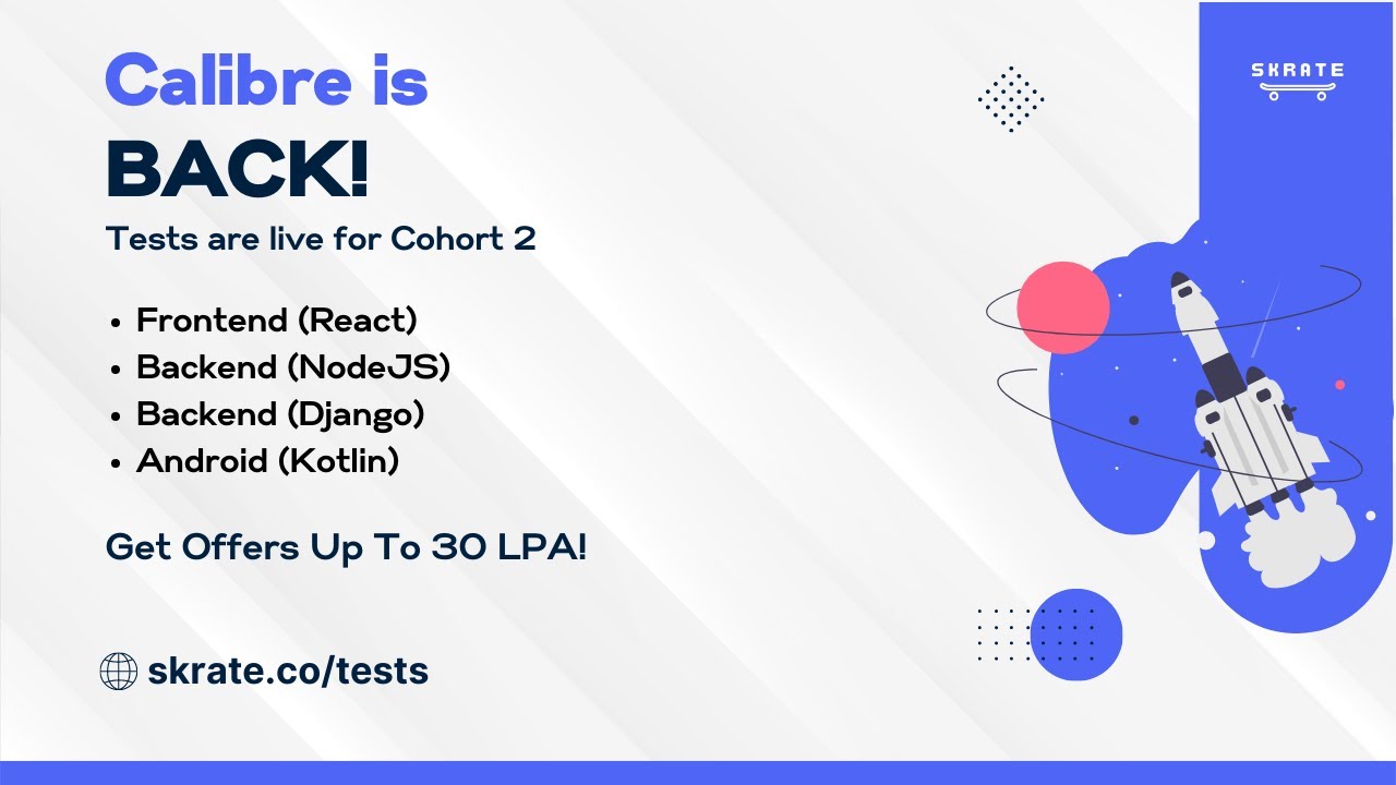 Skrate Calibre is back! Applications are open at skrate.co/tests - YouTube