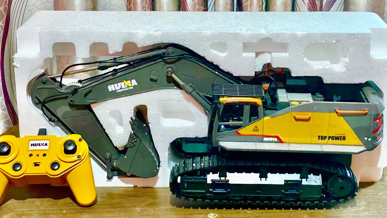 UNBOXING EXCAVATOR RC HUINA 1592 - YouTube