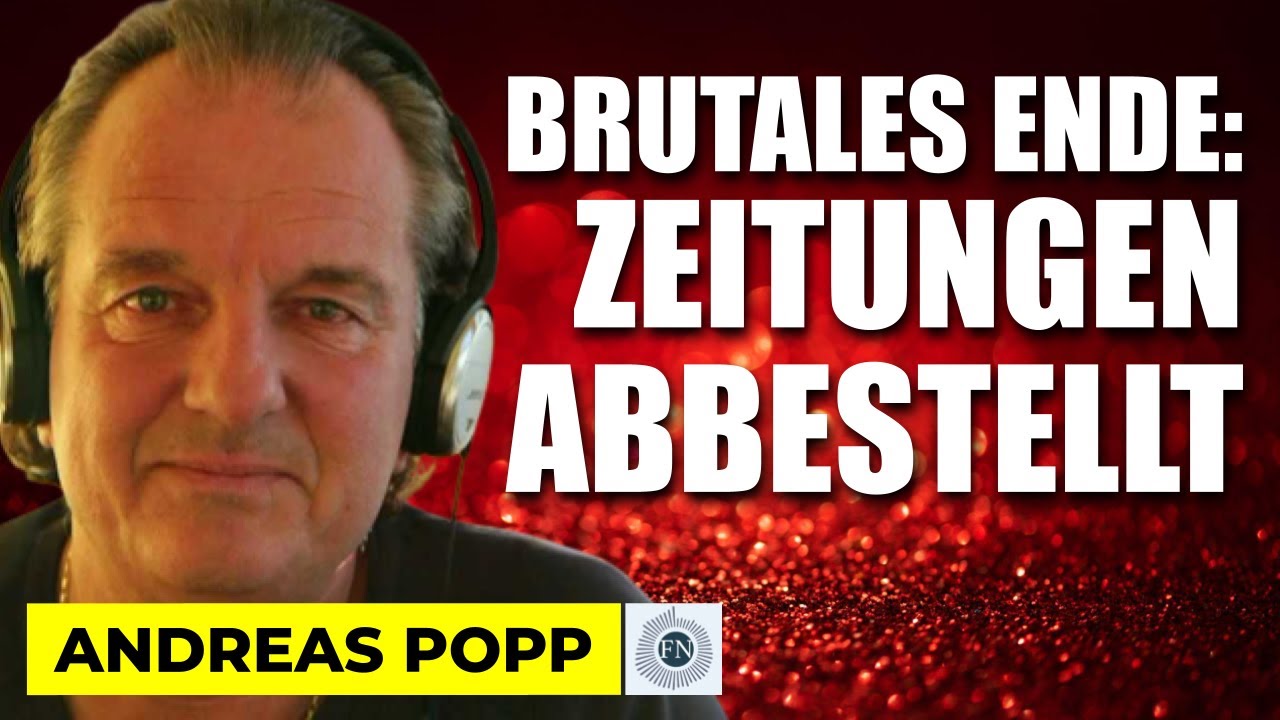 Andreas Popp: ZEITUNGEN GEBEN SICH DIE KUGEL - YouTube