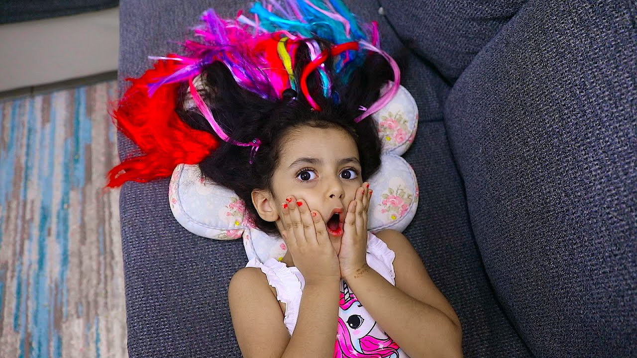 لولو صار شعرها ملون !!! Lulu strange color hair - YouTube