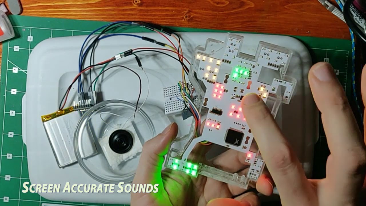 Quantum Leap Handlink Replica Prop PCB v2 sound and touch test - YouTube