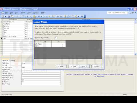 In the Customers table insert a new field named Sex, in Number data ...