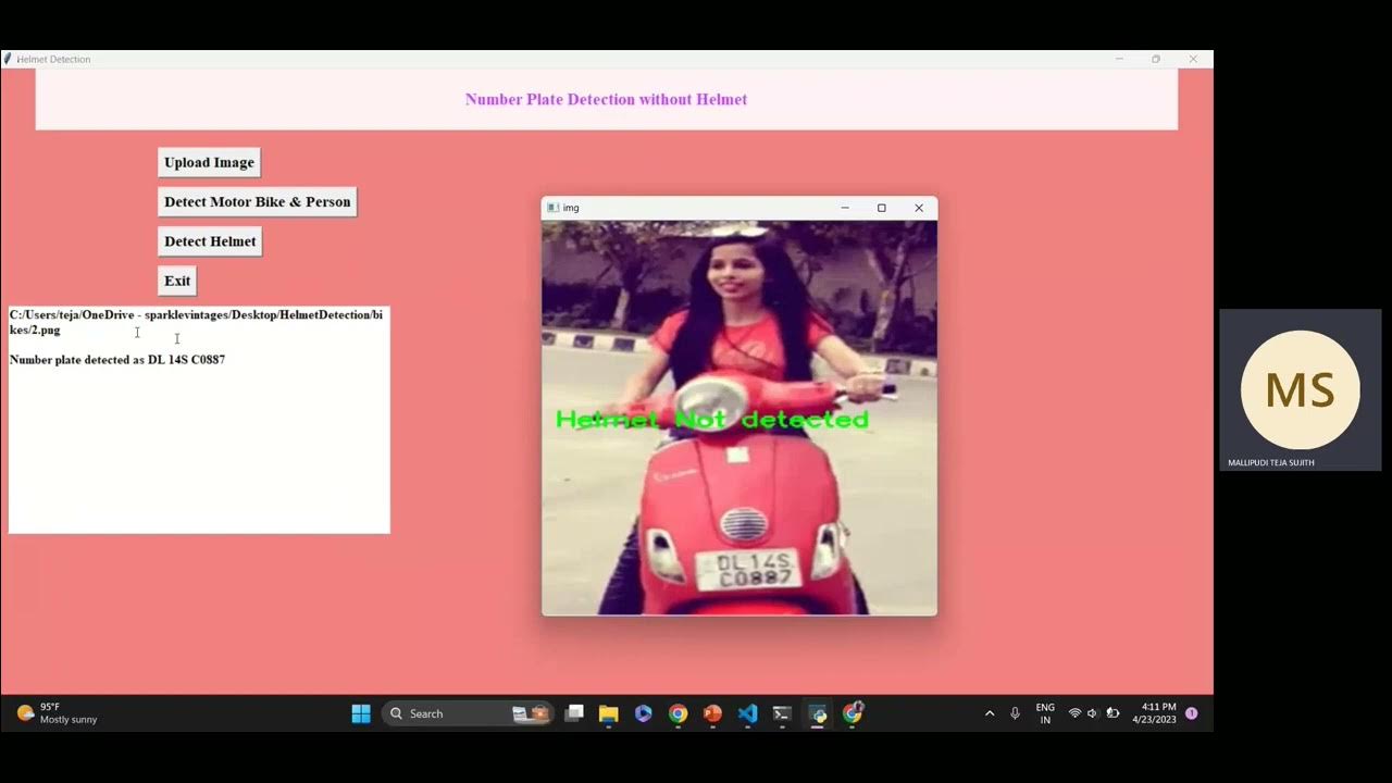 NUMBER PLATE AND HELMET DETECTION USING MACHINE LEARNING - YouTube