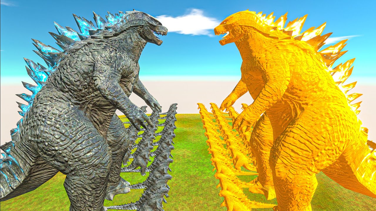 Epic Godzilla War - Growing Legendary Godzilla 2014 VS Orange Godzilla ...