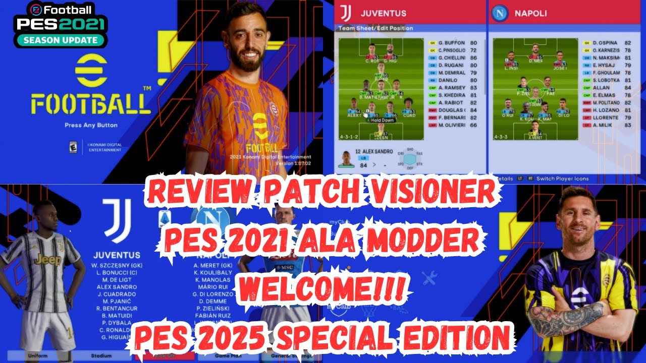 REVIEW PATCH PES 2021 VISIONER BUATAN MODDER, GAMEPLAY NYA MAKIN CIAMIK ...