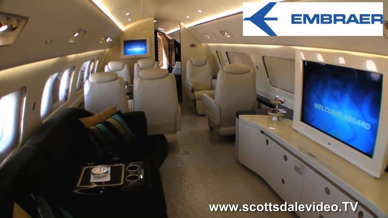 Embraer Lineage 1000 inside A Large Business Jet Scottsdale Video - YouTube