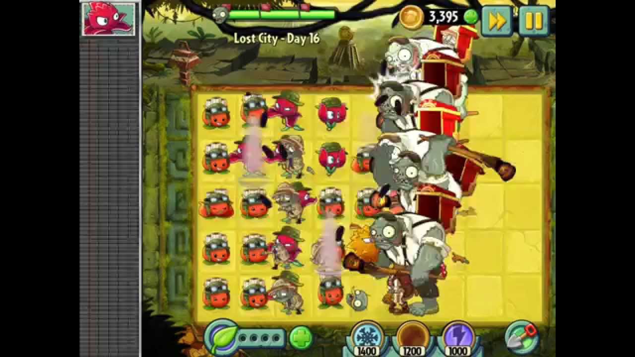 Plants vs Zombies 2 pvz lost city 16 key obtain - YouTube