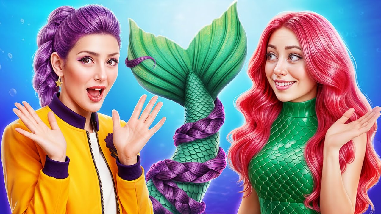 KPop Demon Hunters: Mermaid Glow Up Into Rumi! Huntrix Cosplay Mermaid ...