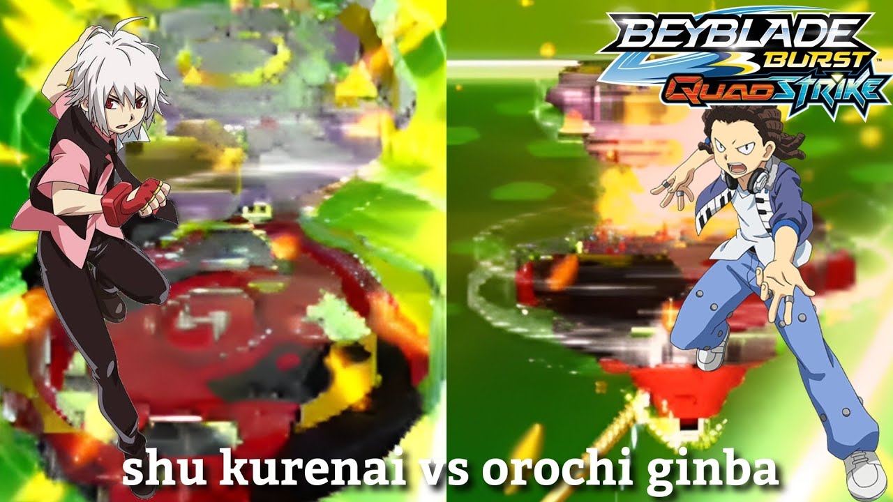 shu kurenai vs orochi ginba (storm spryzen vs omni odex) (beyblade ...